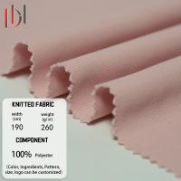 China Wholesale Stable Structure Interlock Knit Fabric 100% Polyester 260gsm Knit Fabric 190cm Width for sale