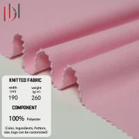 China Soft Reversible Interlock Knit Fabric 100% Polyester 260gsm Double Knit for Garment for sale