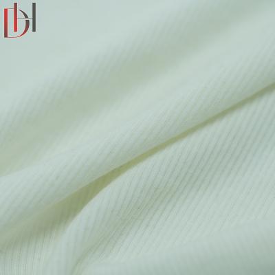 China Tencel Wool 2×2 Rib Knit Fabric Gentle on Sensitive Skin Premium Natural Blend Fabric for sale
