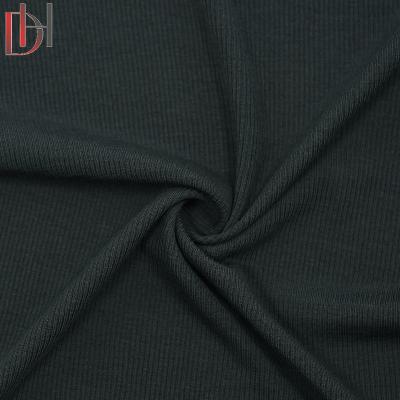 China Tencel Wool 2×2 Rib Knit Fabric, Fine Uniform Rib Texture, High Quality Knit Material for sale