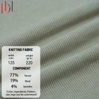 China Tencel Wool 2×2 Rib Knit Fabric Skin-friendly for Women Base Shirts for sale