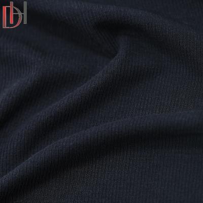 China Warm Underwear Knit Fabric 220GSM Lyocell Wool Rib 2x2 Stretch Jersey for Thermal Underwear Manufacturers for sale