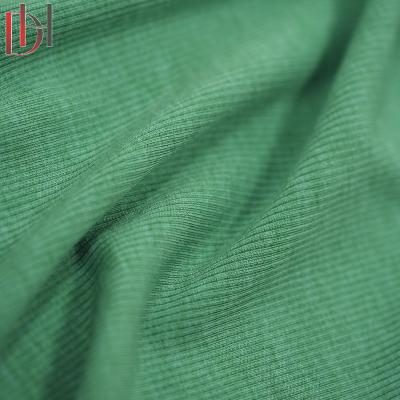 China Eco-friendly Tencel Wool 2x2 Rib Knit Fabric 220gsm Light Warm Stretch Rib For Autumn Clothing for sale
