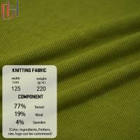 China Tencel Wool 2×2 Rib Knit Fabric, Cozy Temperature Balance Rib for Season-transition Knitwear for sale
