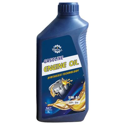 China Best selling average price high quality  1L/bottle SN 5W-40 synthetic  car engine oil for sale