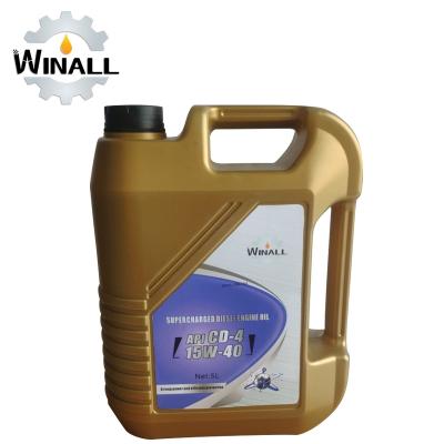 China New Base Oil and High Quality Additives Synthetic Diesel Engine Oil CD-4 15W40 5 Litre Bottle Packaging for sale