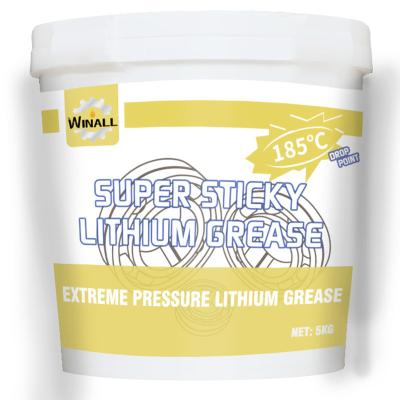 China Heavy load High Drop Point 5L NLGI 3 Super Viscous Lithium Base Grease for sale