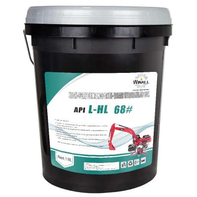 China Winall Lubricant Factory Inexpensive Excellent 68# Hydraulic Oil for Excavators and Forklifts for sale
