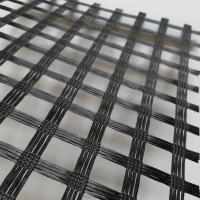 China Polyester Warp Knitted Geogrid Machine Mesh In Pavement Construction for sale