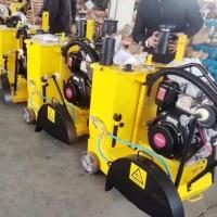 China Gasoline Pavement Saw Cutting Machine 8.5kw 10kw Concrete Road Cutter for sale