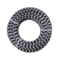 China Black Classical Diamond Wire Saw Mine Granite Diamond Cutting Rope for sale