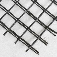 China 12.7*12.7mm Warp Knitted Polyester Geogrid Reinforced Composite Fiberglass Geogrid for sale