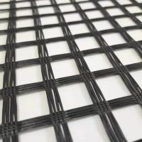 China Geosynthetic Steel Plastic Composite Geogrid Driveway Geogrid For Road for sale