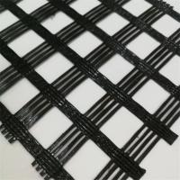 China 25-100kN/M Plastic Steel Reinforcement Geogrid Machine Mesh for sale