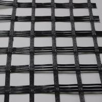 China High Strength 30-150kN/M Fiberglass Geogrid For Enhancing Slope Stability for sale