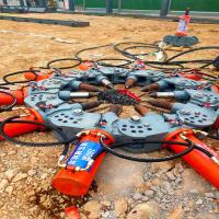 China Excavator Crane Mounted Hydraulic Concrete Pile Breaker Head Cutter for sale