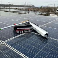 China High-End Photovoltaic Panels Cleaning Robot Automatic Dry /Water Waterless Washing Solar Panel Cleaning Robot For PV Pan for sale