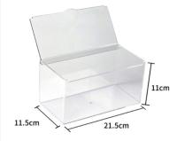 China 21.5cm PMMA Household Storage Bins Extra Large Plastic Storage Containers With Lids For Face Masks for sale