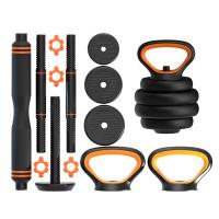 China 17CM Cast Iron Six In One Adjustable Rubber Dumbbell Set 50kg Muscle Relex for sale