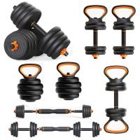 China 50KGS 51cm Cast Iron Dumbbells Set Adjustable Weight 20kg Kettlebells Equipment for sale