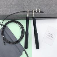 China 300CM Aluminum Speed Fitness Jump Ropes Blue Adjustable Stainless Steel Wire ODM for sale
