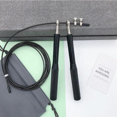 China 300CM Aluminum Speed Fitness Jump Ropes Blue Adjustable Stainless Steel Wire ODM for sale