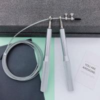 China 300CM Aluminum Speed Fitness Jump Ropes Blue Adjustable Stainless Steel Wire ODM for sale