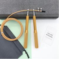 China 300CM Aluminum Speed Fitness Jump Ropes Blue Adjustable Stainless Steel Wire ODM for sale