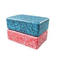 China 75mm Green Workout With Bamboo Yoga Blocks EPP Recycled Fitness Equipment for sale