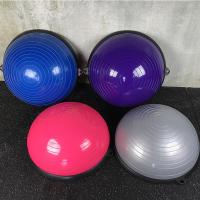 China 58cm Yoga ABS Balance Training Equipments Anti Burst Massage Blue Exercise Half Ball for sale