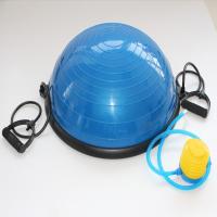 China 58cm Yoga ABS Balance Training Equipments Anti Burst Massage Blue Exercise Half Ball for sale