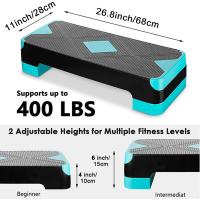 China 16cm Heavy Duty Fitness Equipment Aerobic Step Deck Adjustable Riser Slipproof for sale