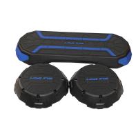 China 42CM Pink Aerobic Step Platforms Stepper Anti Skid Riser Board Black Adjustable for sale