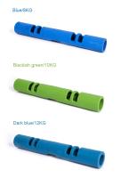 China 105CM 12kg Odorless Rubber Vipr Workout Equipment Loaded Movement Training Tube for sale