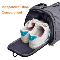 China 465mm Lightweight Round Gym And Computer Bag With Shoe Compartment Sport Duffle for sale