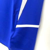 China Stripe Twill Retro Soccer Shirts Blue V Neck Football Jersey for sale