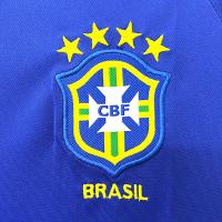China Stripe Twill Retro Soccer Shirts Blue V Neck Football Jersey for sale