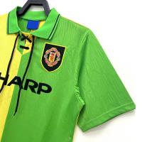 China Yellow Green Retro Soccer Jerseys  Quick Dry Vintage Football Kits 1992-1993 Season for sale