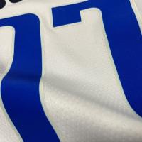 China 77 Plain White Basketball Jersey Polyester Striped Basketball Shirt Quick Dry for sale