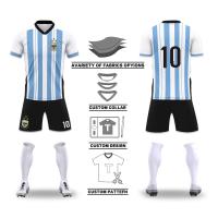 China Quick Dry Lightweight Custom Team Jersey Breathable Polyester Football Shirt for sale
