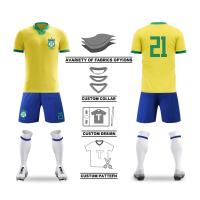 China Fade Resistance Custom Team Uniform Breathable Quick Dry Blank Football Jerseys for sale