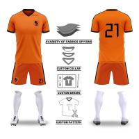 China Team Custom Soccer Jerseys Quick Dry Breathable LightWeight 100 Polyester Shirt for sale