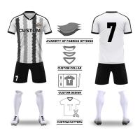 China 7 Black White 	Custom Team Jersey V Neck Football Training Jerseys for sale
