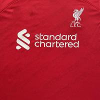 China Red Football Team Jersey 100% Polyester Tear Resistant Fan Football Jersey for sale