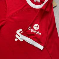 China Red Football Team Jersey 100% Polyester Tear Resistant Fan Football Jersey for sale