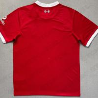 China Red Football Team Jersey 100% Polyester Tear Resistant Fan Football Jersey for sale