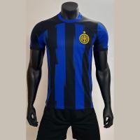 China Blue Black 100% Polyester Football Fan Jersey Resilient for sale