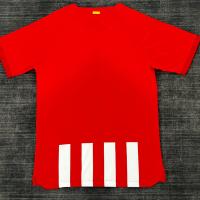 China 100% Polyester Football Team Jersey Tear Resistant Fan Striped Soccer Jersey for sale