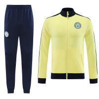China Yellow Quick Dry Football Jersey Tracksuit Polyester Soccer Training Suit for sale
