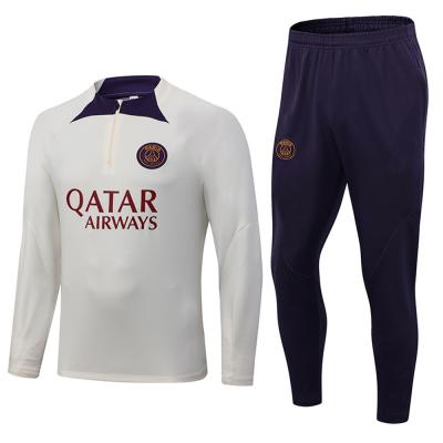 China Ivory Full Zip Football Team Tracksuits Training Kit Set for sale